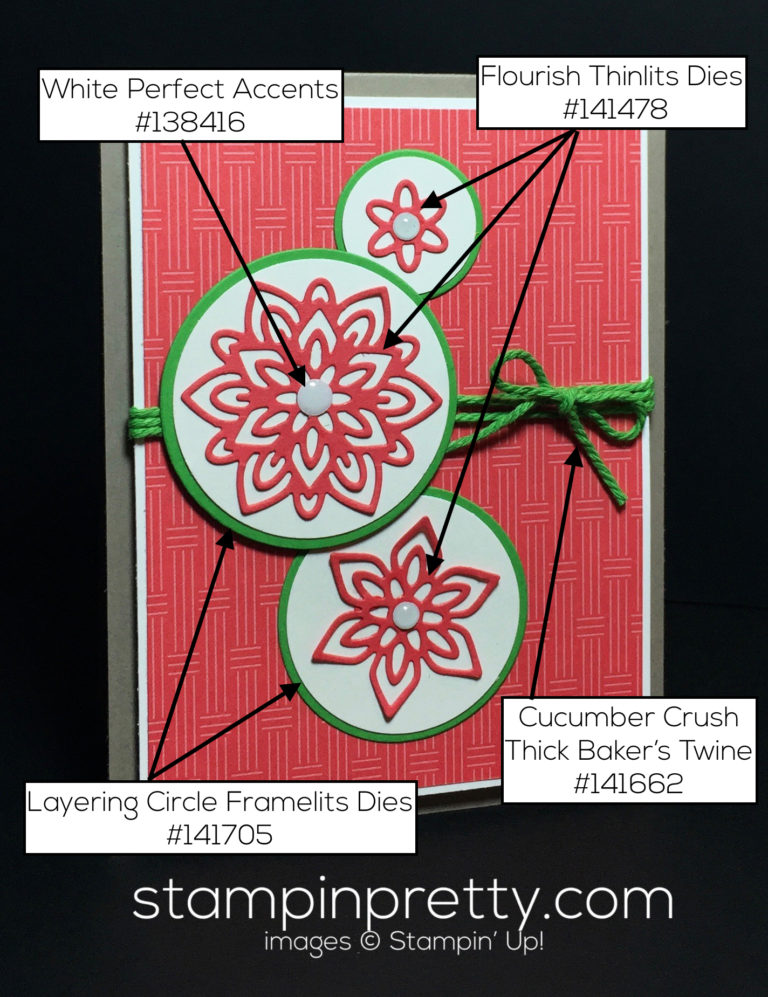 Inspired By Color & Stampin' Up! Flourish Thinlits Dies