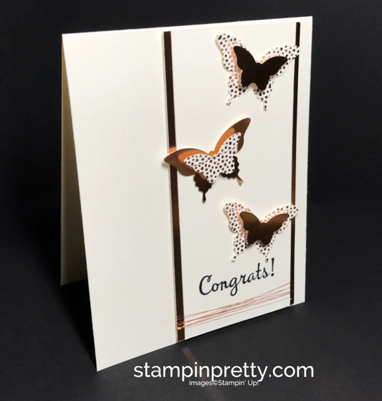 Copper Butterfly Congratulations Card