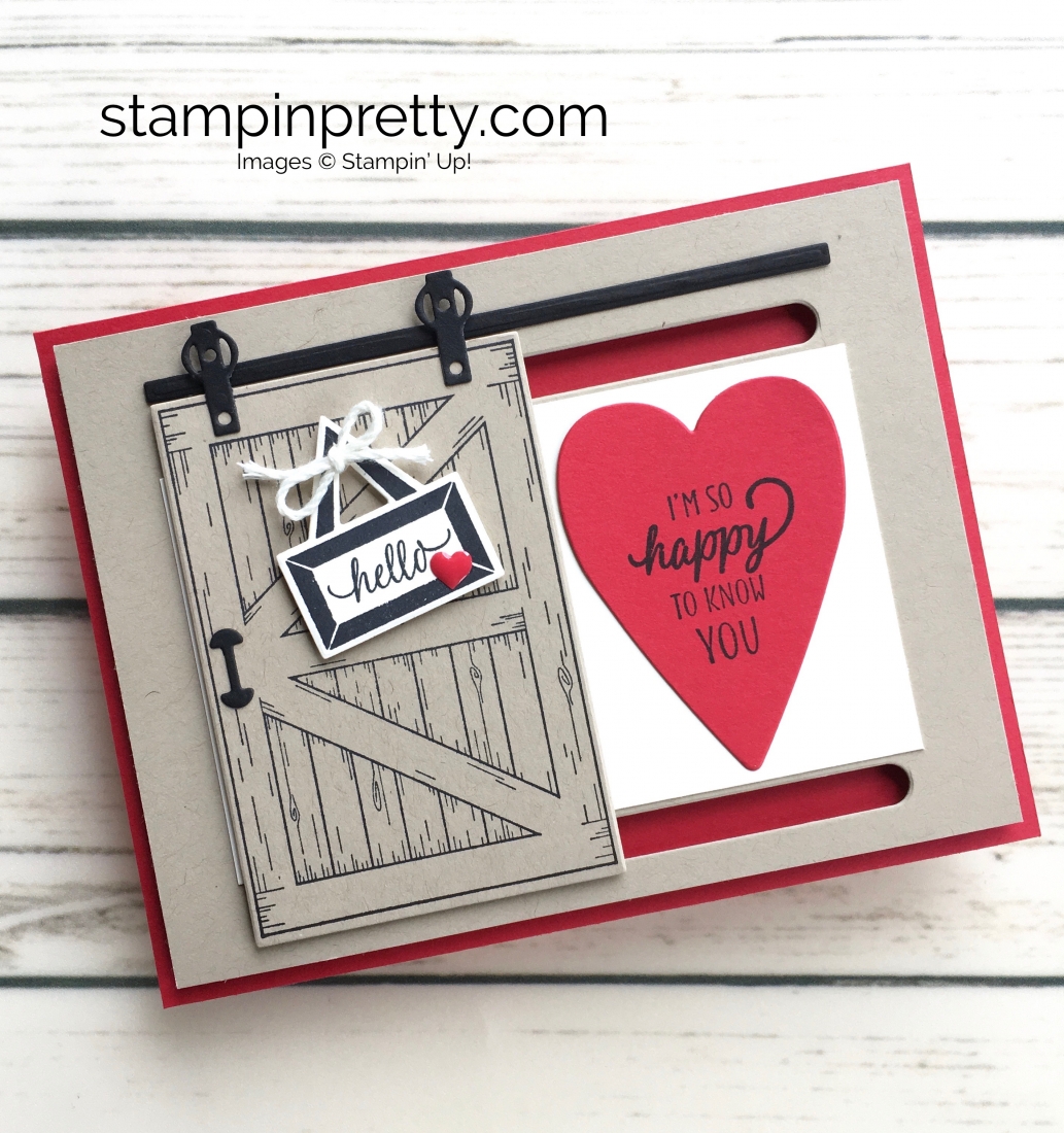 From the Heart Blog Hop: Sliding Barn Door Valentine
