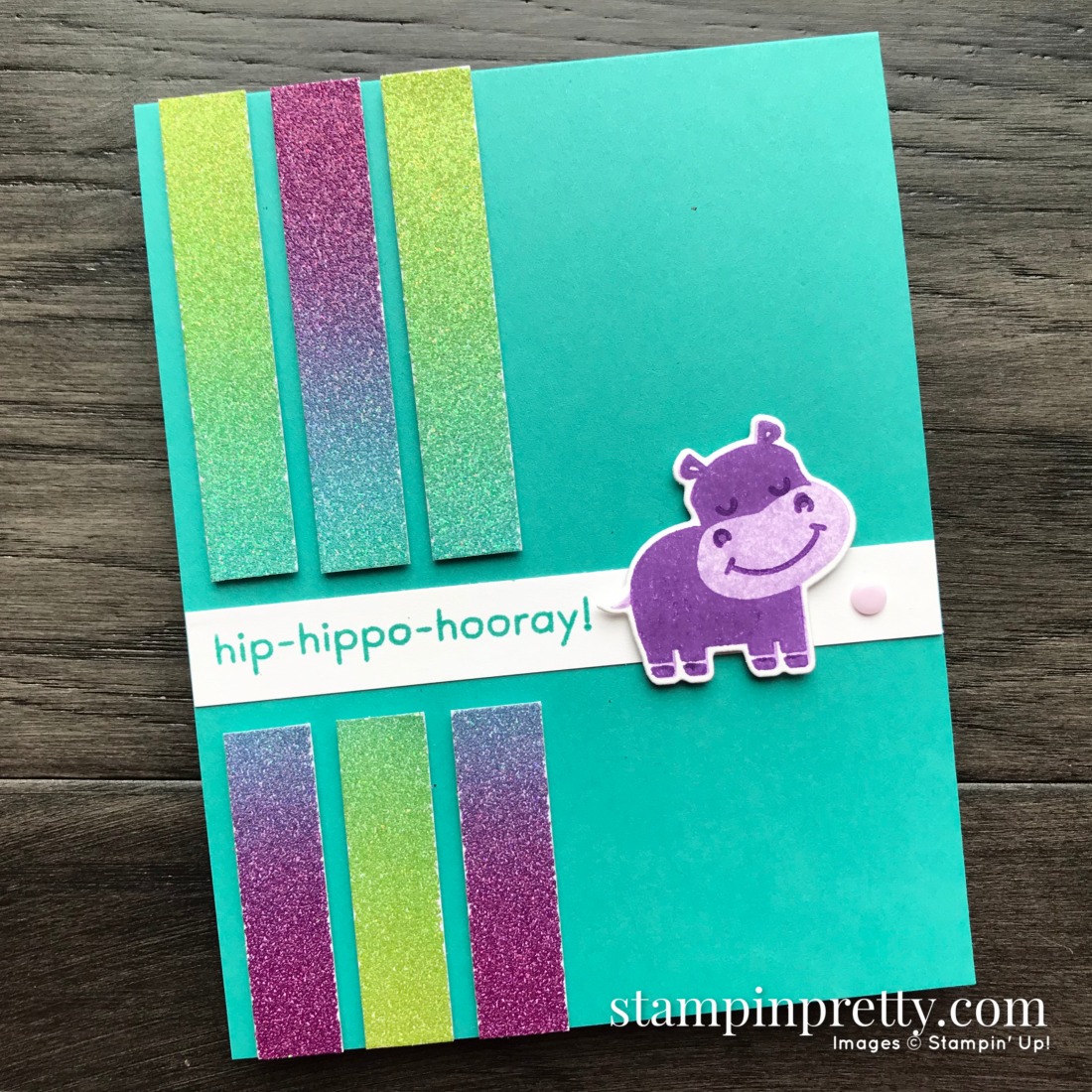 Hip Hippo Hooray Birthday Card