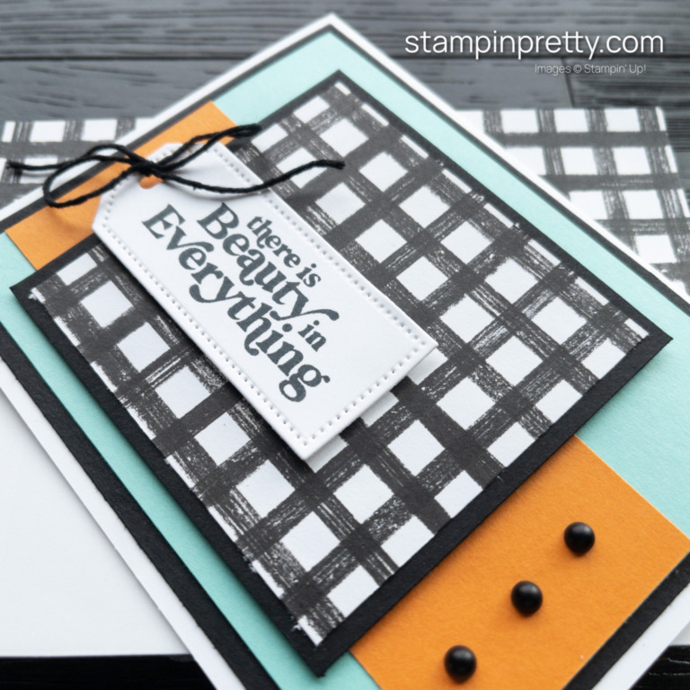 Make a Modern Gratitude Card with Gingham Cottage DSP
