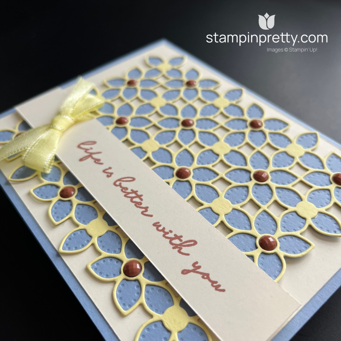 Petal Patterns Card PLUS Pretty Envelope Flaps WOW! Video!